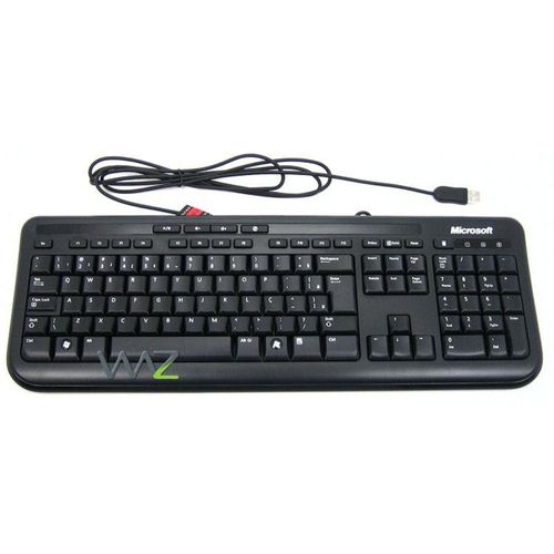 Teclado - USB - Microsoft Wired Keyboard 600 - Preto - ANB-00005 / 1366 ...