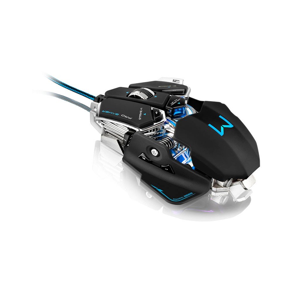 Mouse - USB - Multilaser Warrior Gamer - Preto - MO246 - waz