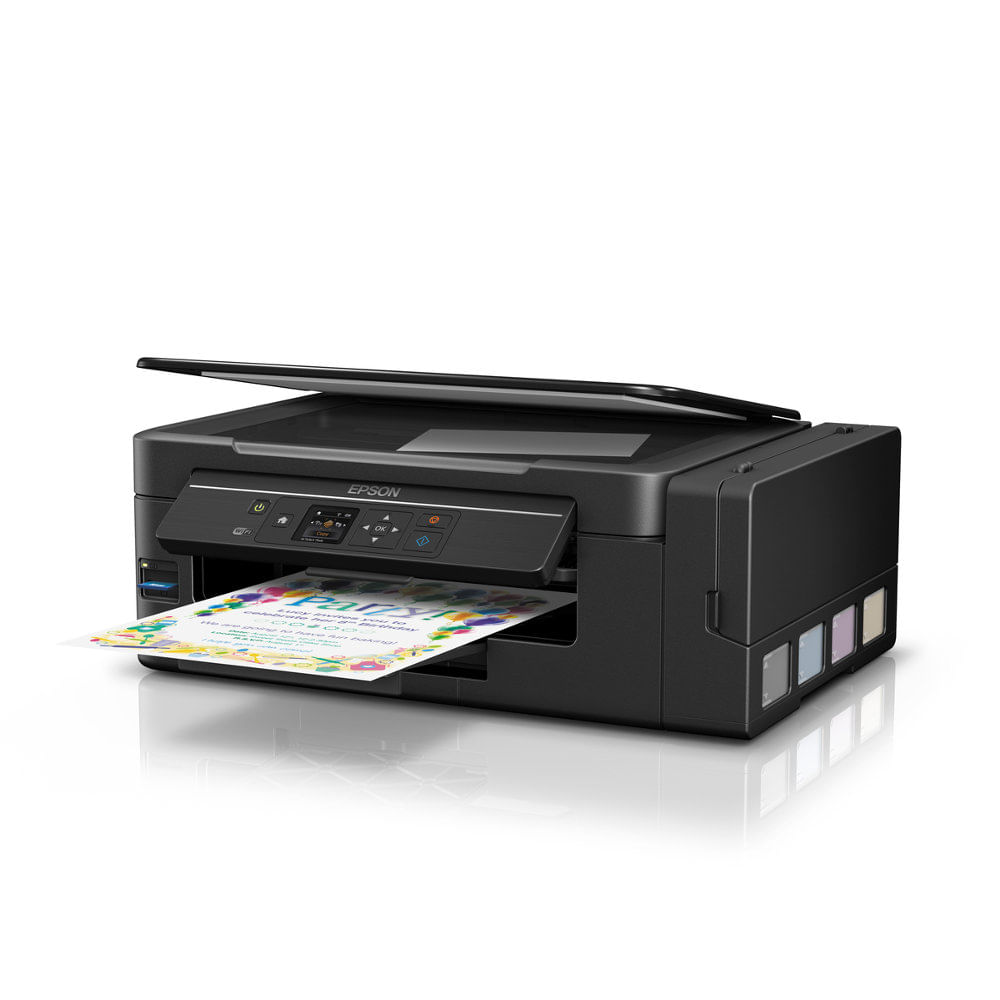 Multifuncional - Jato de Tinta - Epson EcoTank L495 - Preta - waz