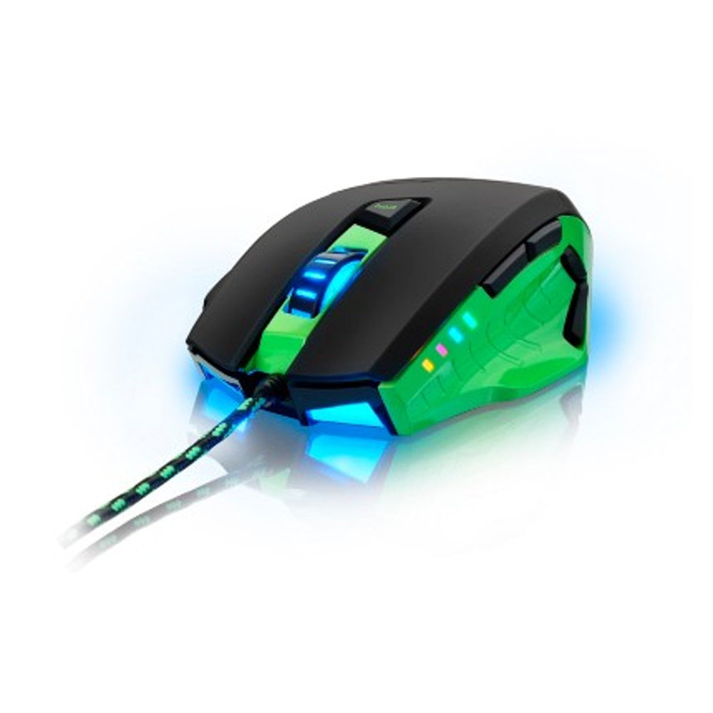 Mouse - USB - Multilaser Warrior Gamer - Preto/Verde - MO245 - waz