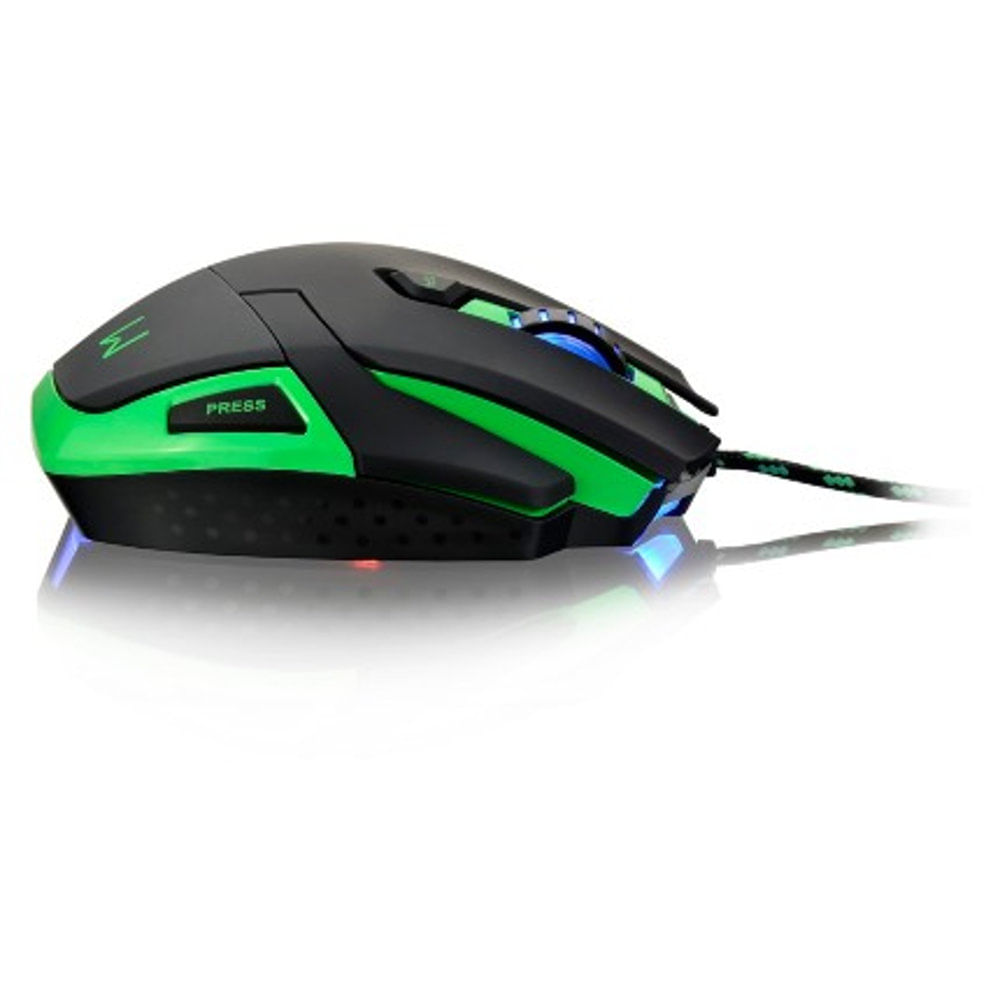 Mouse - USB - Multilaser Warrior Gamer - Preto/Verde - MO245 - waz