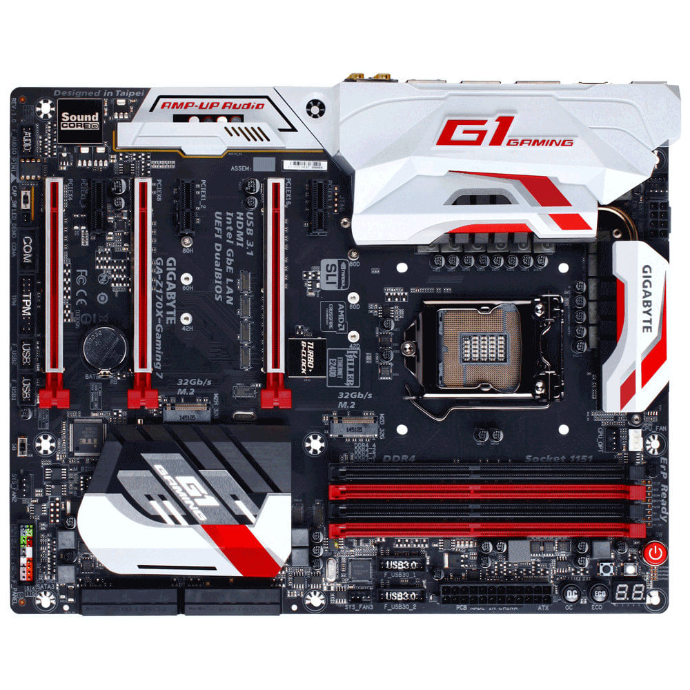 Placa mãe LGA 1151 - Gigabyte GA-Z170X-GAMING 7 (ATX) - waz