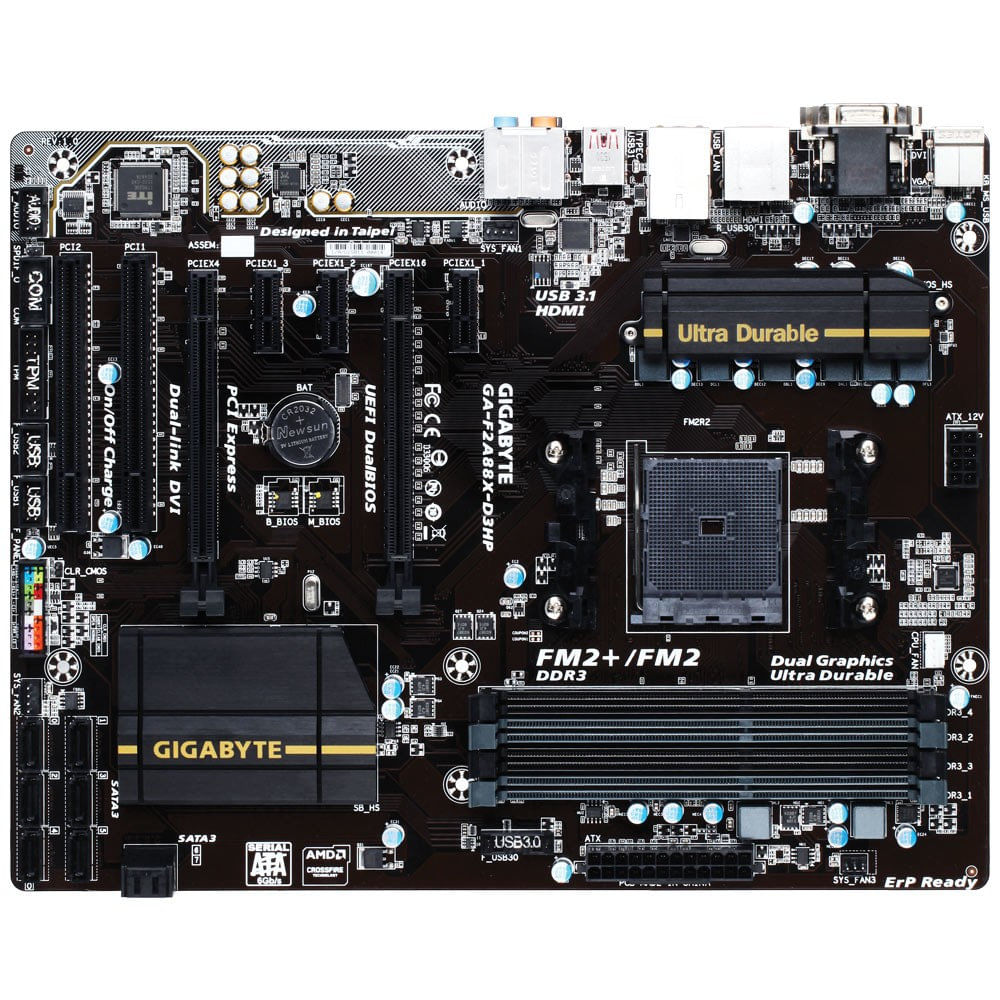 Placa mãe FM2+ - Gigabyte GA-F2A88XM-D3HP - waz