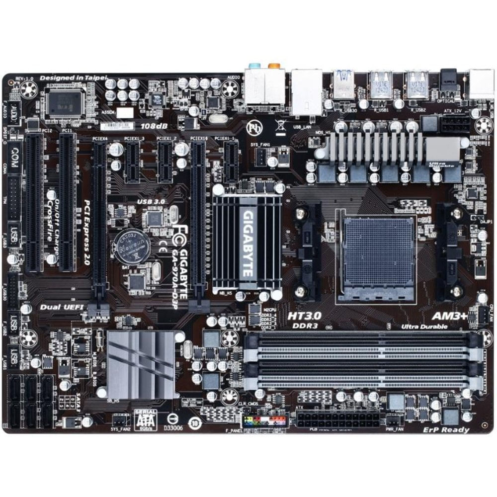 Placa mãe AM3+ - Gigabyte GA-970A-D3P (ATX) - waz