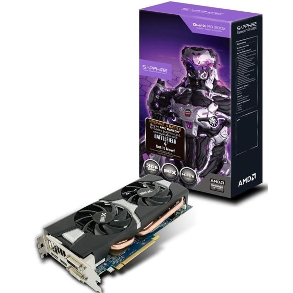 Placa de vídeo - AMD Radeon R9 280X (3GB / PCI-E) - Sapphire Dual-X OC ...