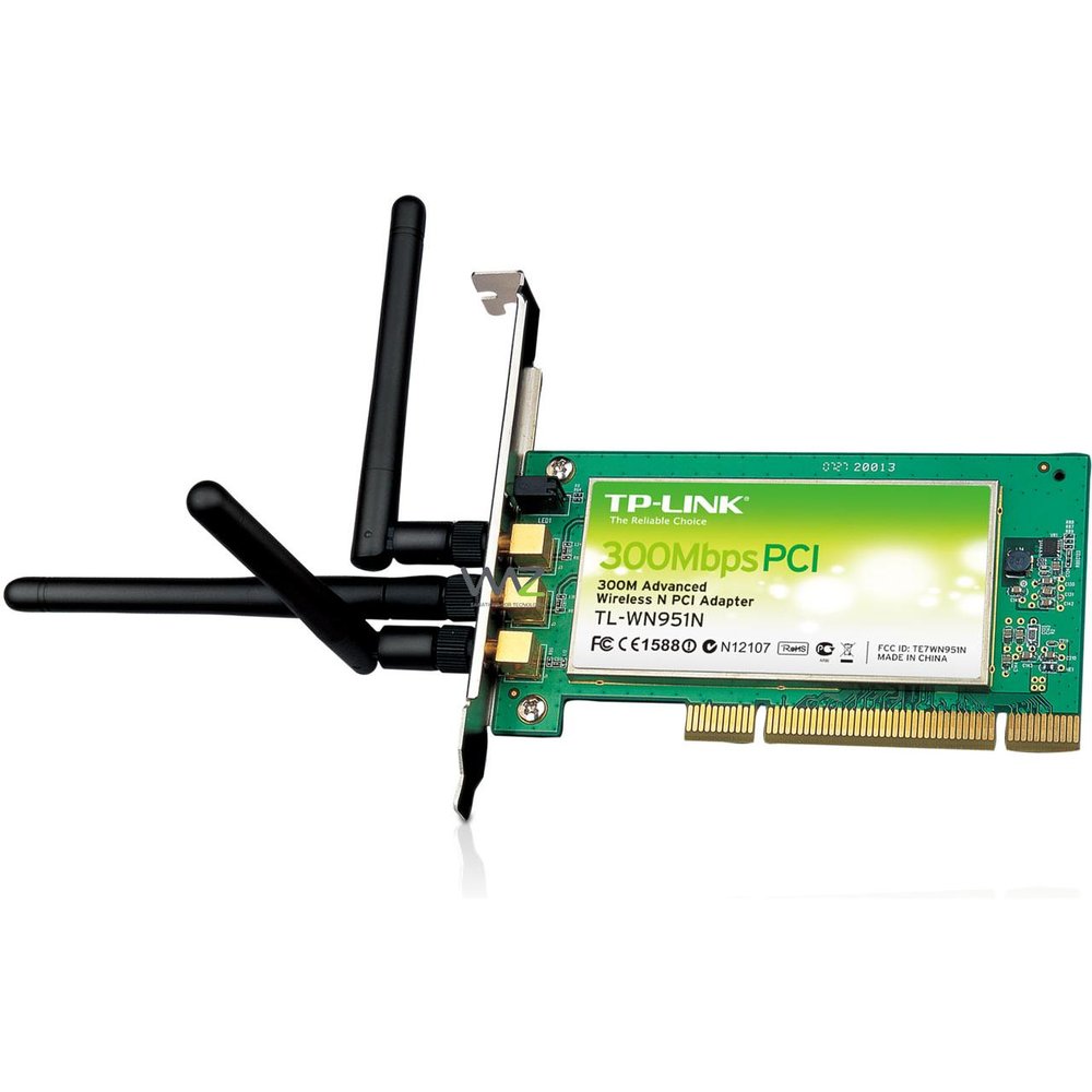 Placa de Rede - Wireless - PCI - TP-Link N300 - TL-WN951N - waz