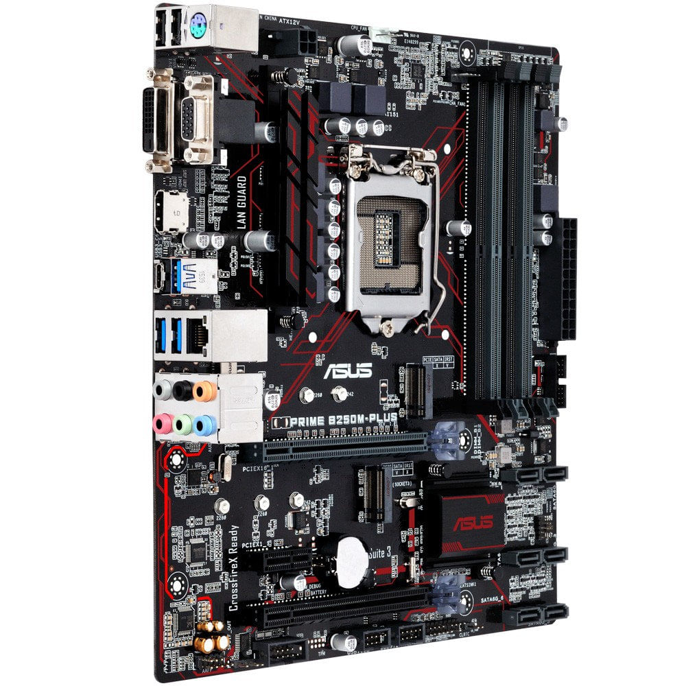 Placa mãe LGA 1151 - Asus Prime B250M-Plus (Micro ATX) - waz