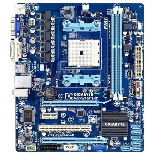 Placa mãe FM1 Gigabyte GA-A75M-S2V - v1.0 - waz