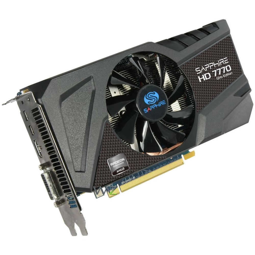 Placa de vídeo PCI-E AMD HD 7770 1GB/128bits Saphire GHz Edition - 299 ...