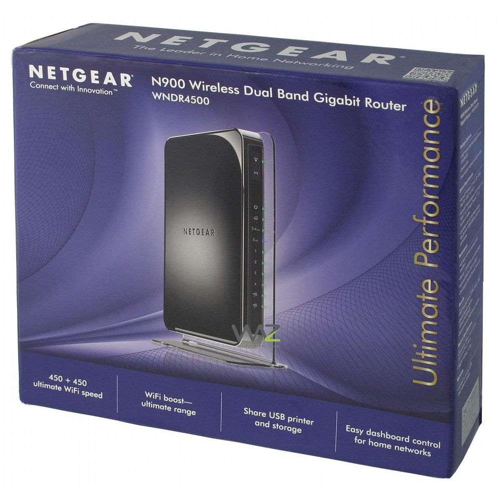 Roteador Wireless - Netgear N900 - WNDR4500-100NAS - waz