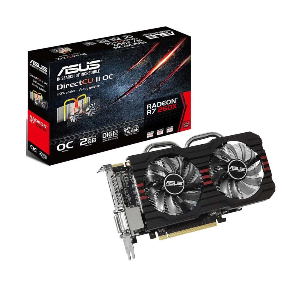 Placa de vídeo - AMD Radeon R7 260X (2GB / PCI-E) - Asus OC Edition ...