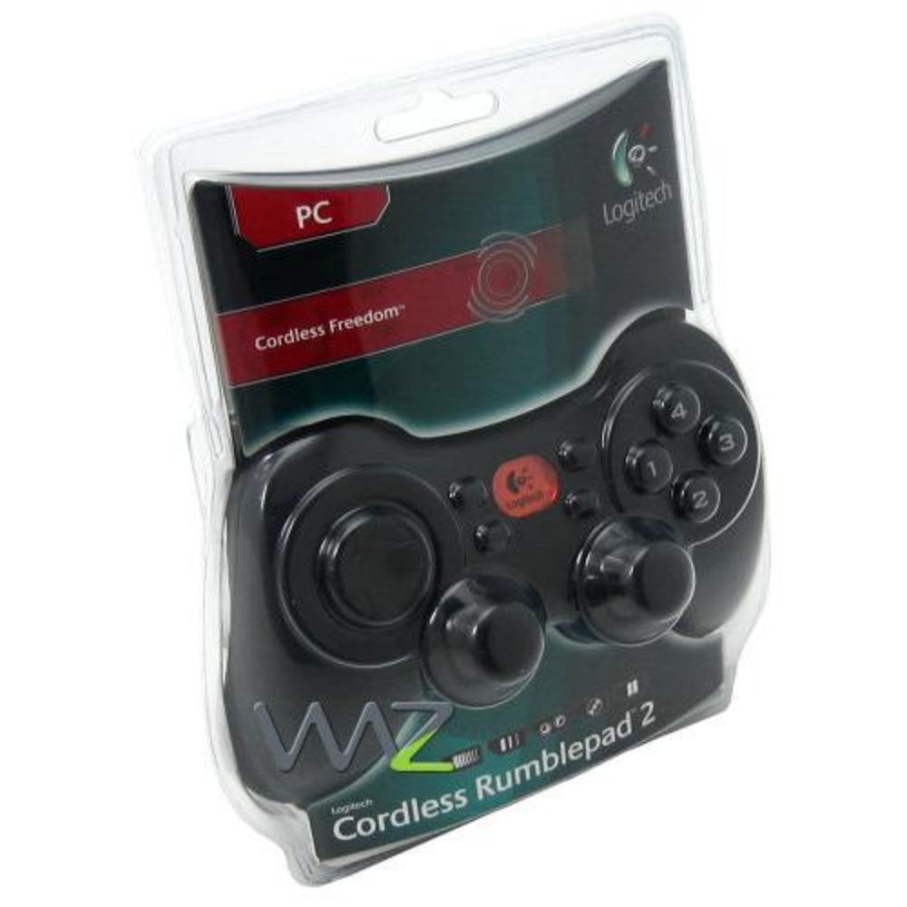Gamepad - Logitech Cordless Rumblepad 2 - Preto - 963326-0403 - waz