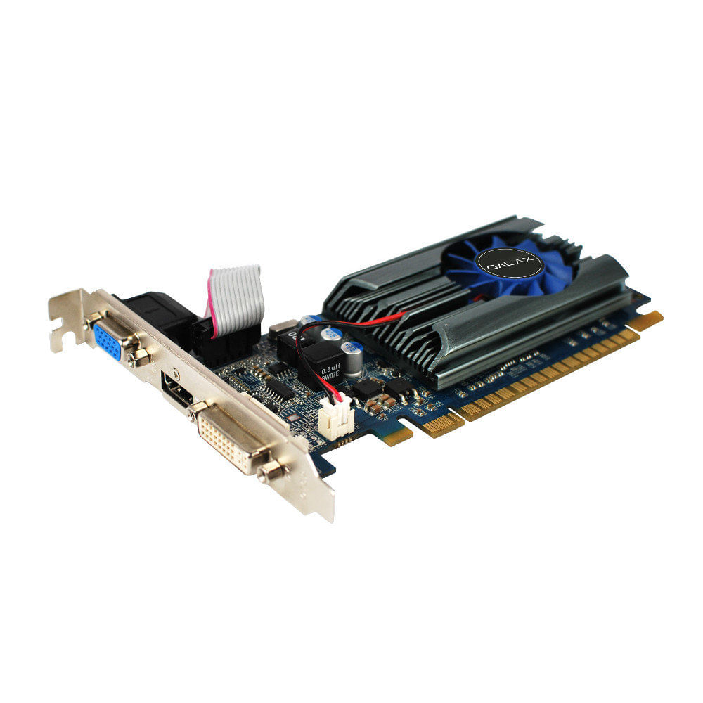 Placa de vídeo - NVIDIA GeForce GT 610 (1GB / PCI-E) - Galax - 61TGS4HX2LTZ - waz