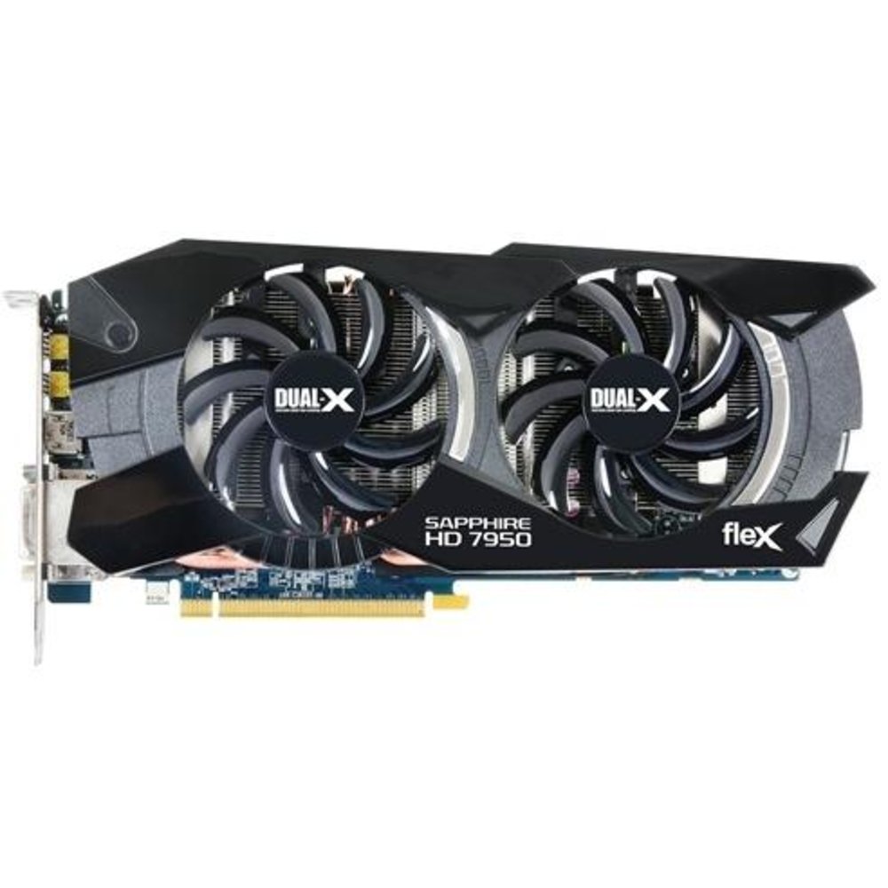 Placa de vídeo PCI-E AMD HD 7950 3GB/384bits Sapphire Dual-X Flex ...