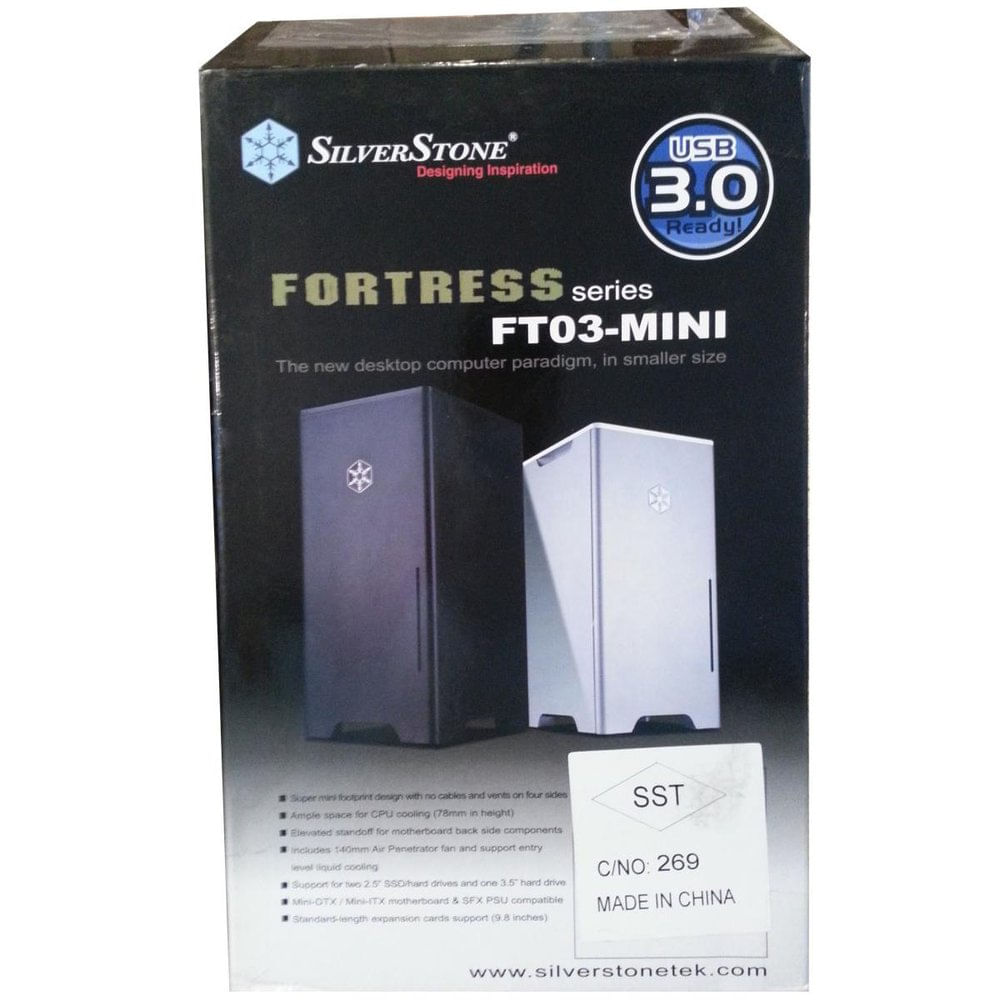 Gabinete ATX - Silverstone Fortress FT03-MINI - Preto - SST-FT03B-MINI ...