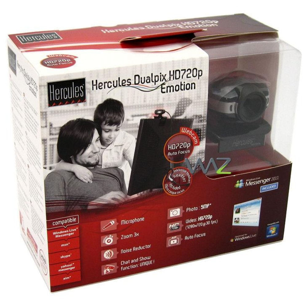 Webcam - Hercules Dualpix Emotion - Preta/Cinza - 4780655 - waz
