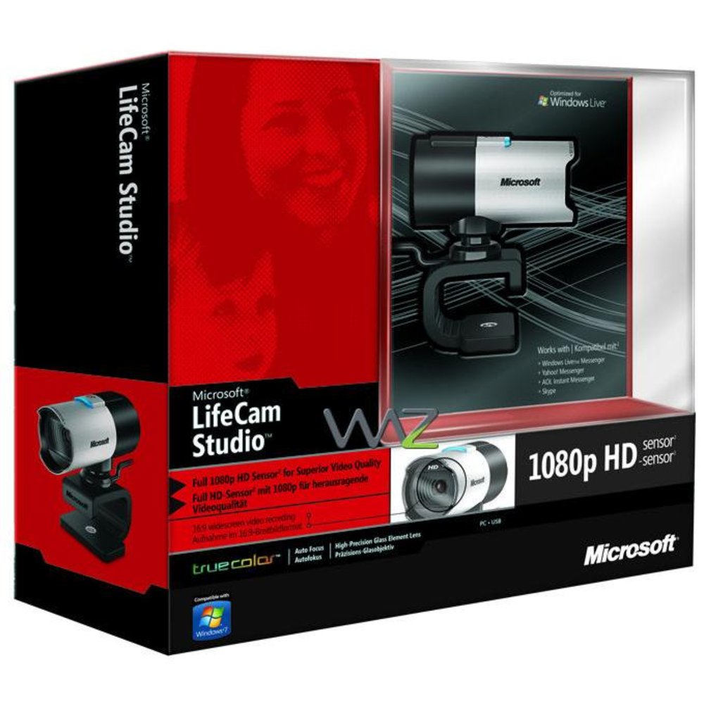 Webcam - Microsoft LifeCam Studio - Preta/Prata - Q2F-00001 - waz