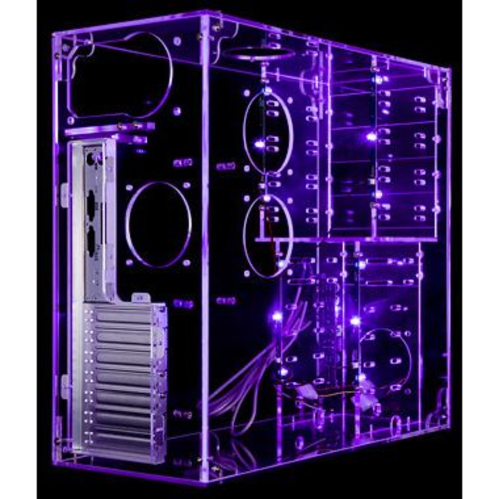 Gabinete Sunbeamtech Led Acrylic Case - Transparente/UV - LACIII-UVT - waz