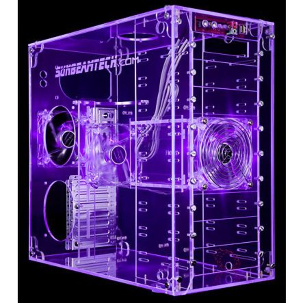 Gabinete Sunbeamtech 9-Bay Acrylic Case - Transparente/UV - AC9B-HUVB - waz