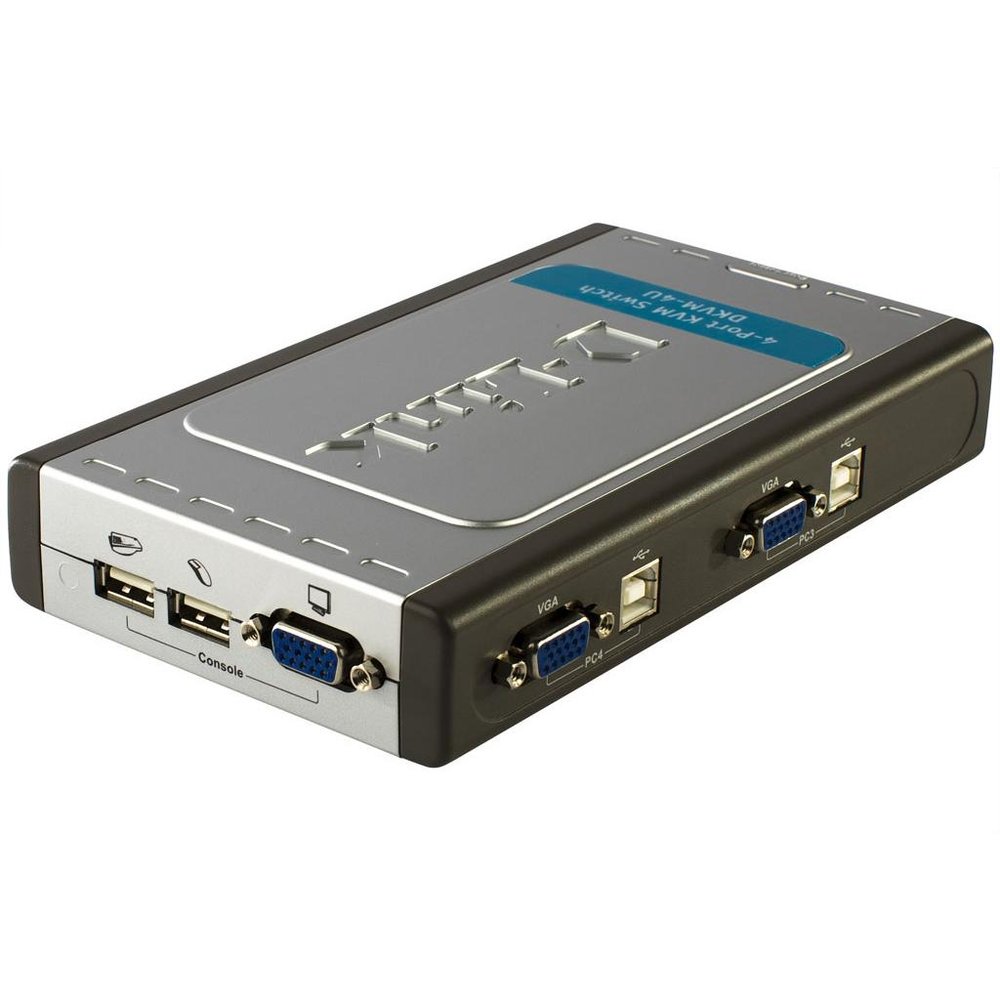 Switch KVM 4 Portas - D-Link - DKVM-4U - waz