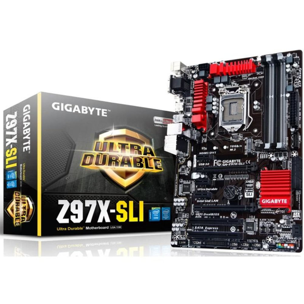 Placa mãe LGA1150 - Gigabyte GA-Z97X-SLI / v1.1 (ATX) - waz