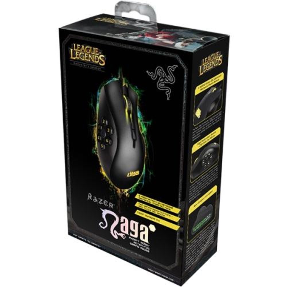 Mouse - USB - Razer Naga Hex League of Legends Special Edition - waz