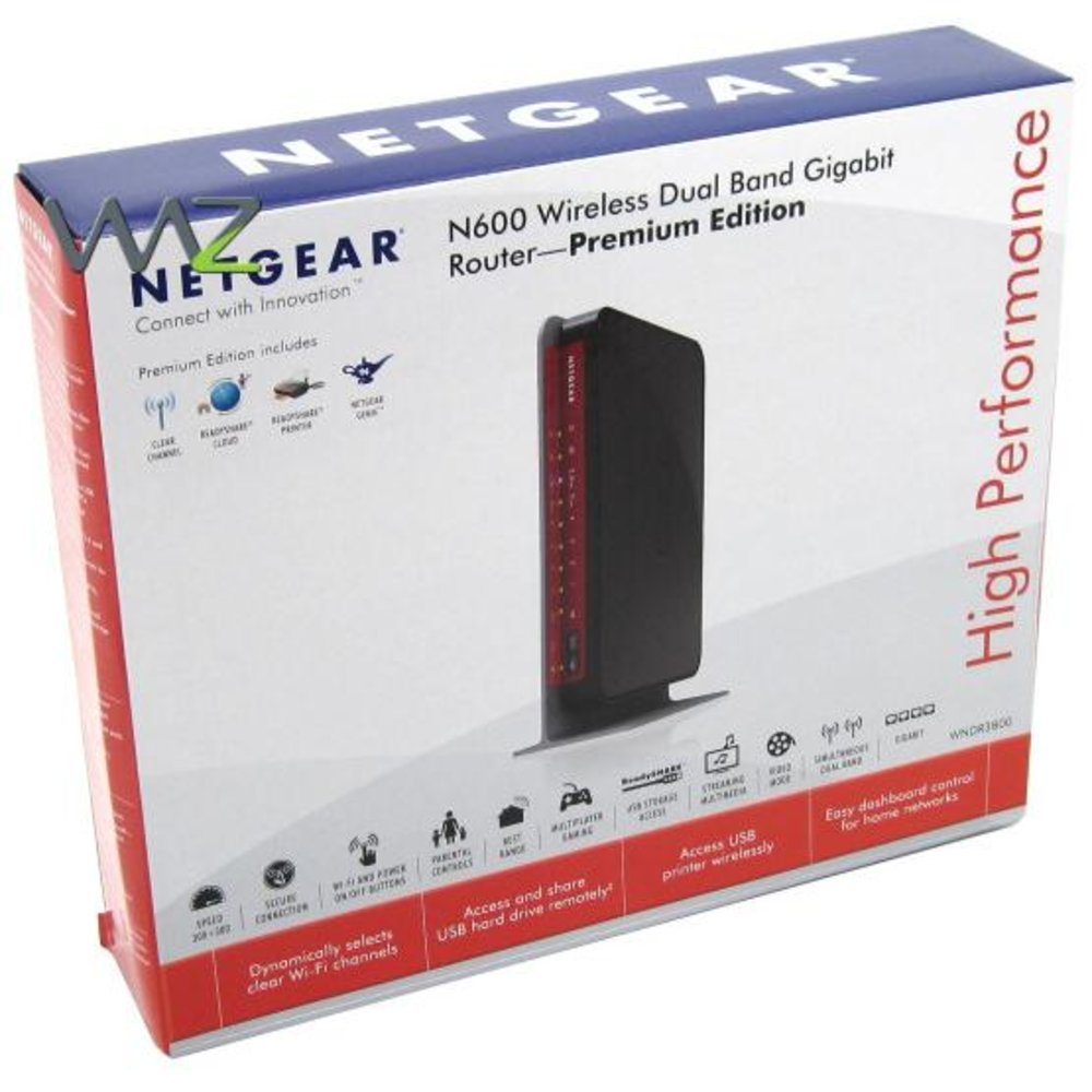 Roteador Wireless - Netgear N600 Premium Edition - WNDR3800-100NAS - waz