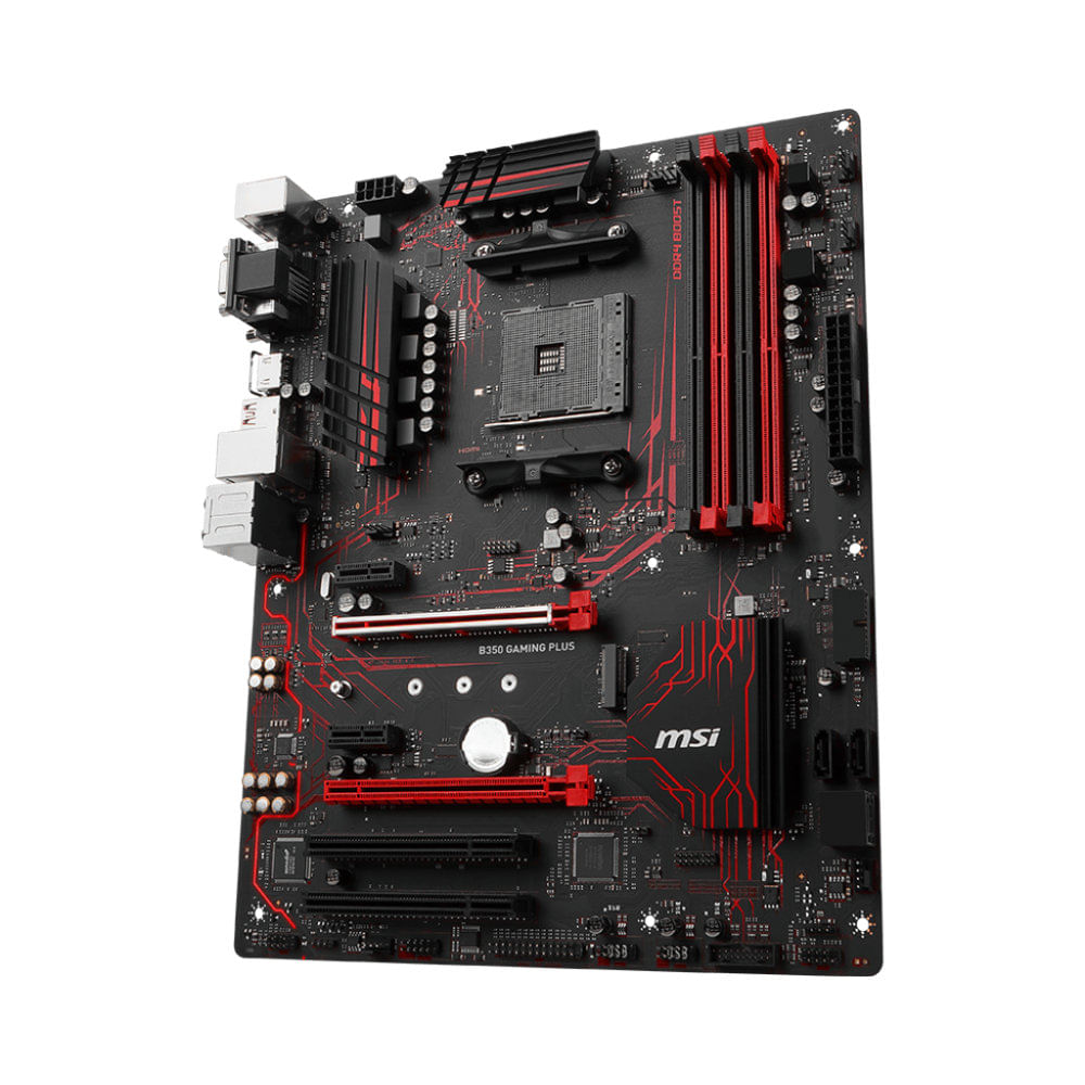 Placa mãe AM4 - MSI B350 Gaming Plus (ATX) - waz