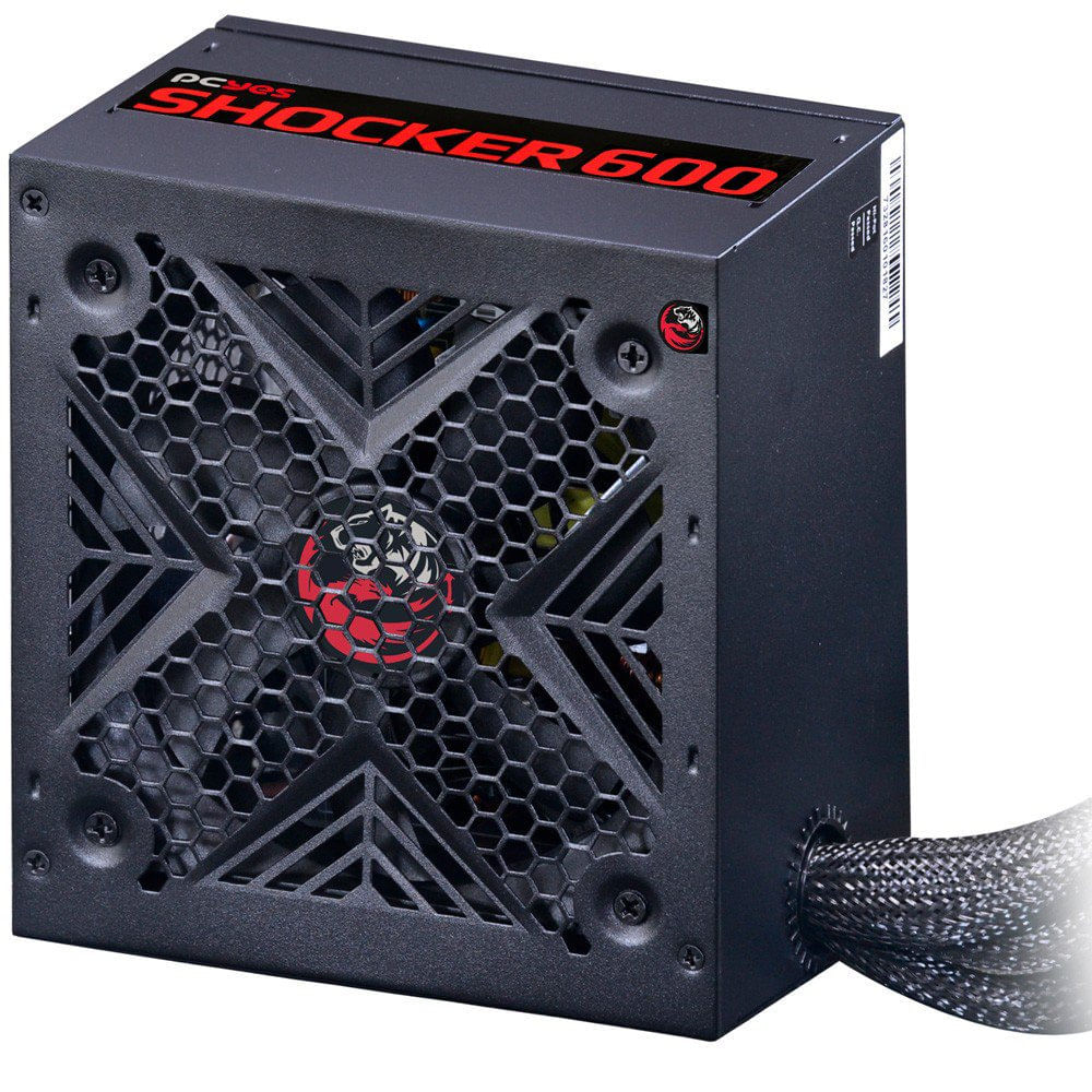 Fonte ATX - 600W - PCYes Shocker - 80 Plus - Preta - 24416 - waz
