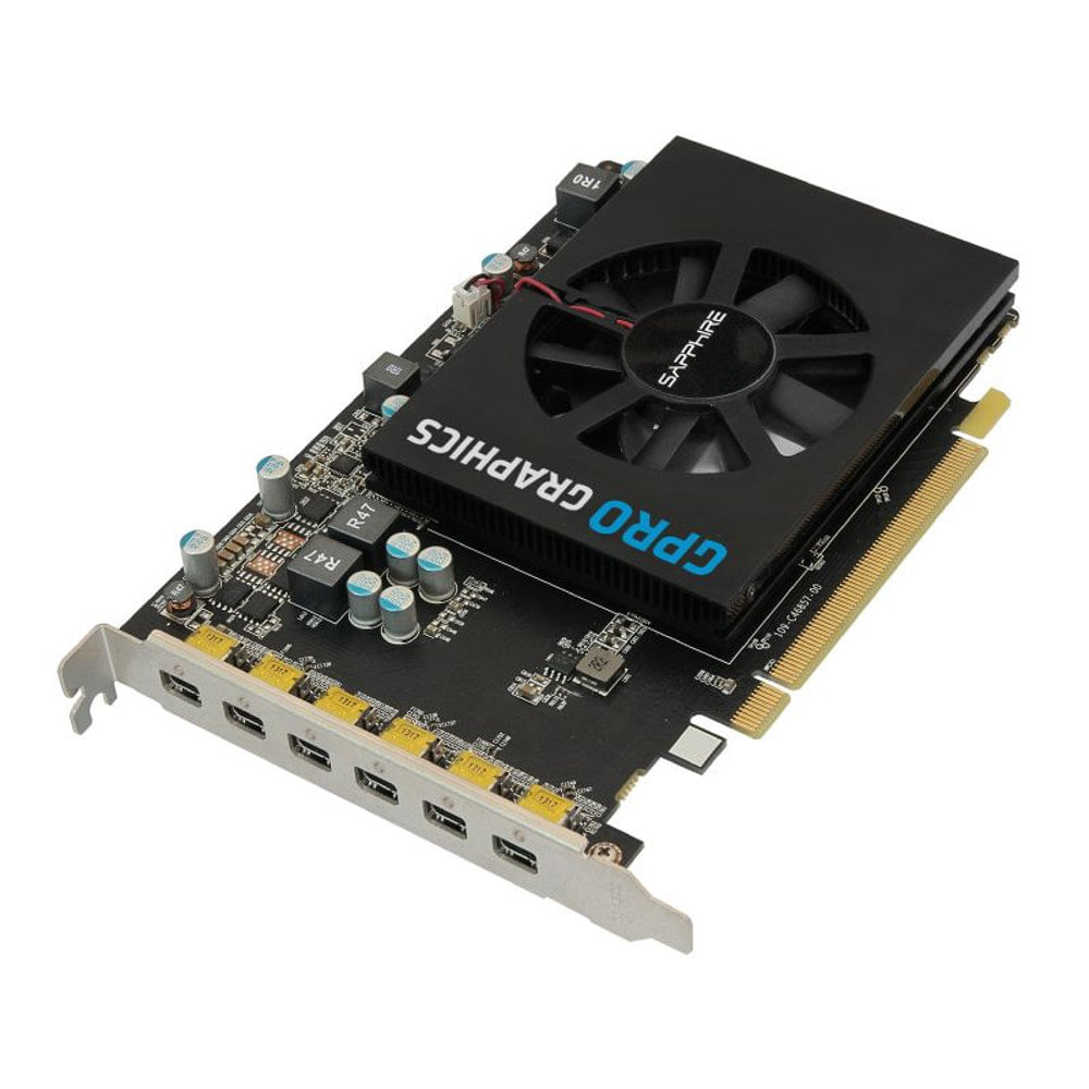 Placa de vídeo - AMD Radeon GPro 6200 (4GB / PCI-E) c/ 5x Adaptador ...
