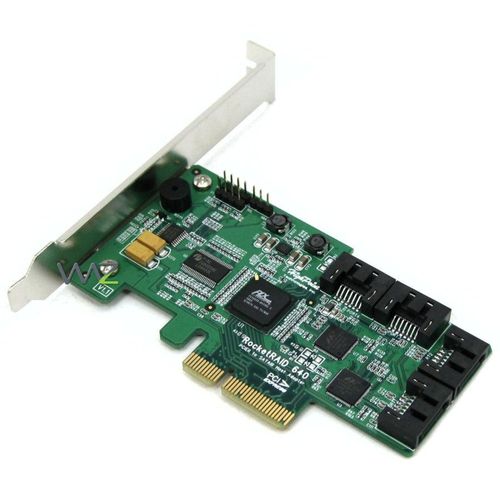 Controladora SATA RAID - PCI-E - Highpoint RocketRAID 640 - RR640LF - 4 canais - Box. - waz