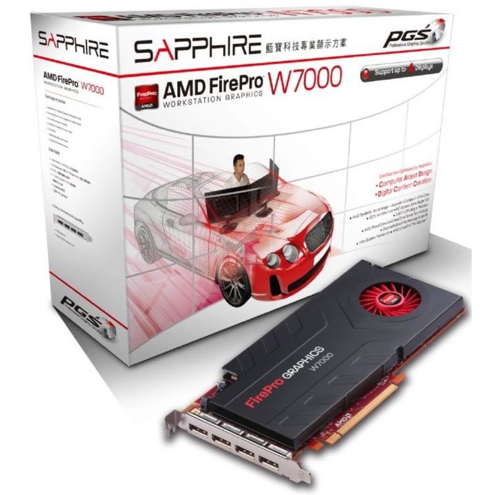 Placa de vídeo - AMD FirePro W7000 (4GB / PCI-E) - Sapphire - waz