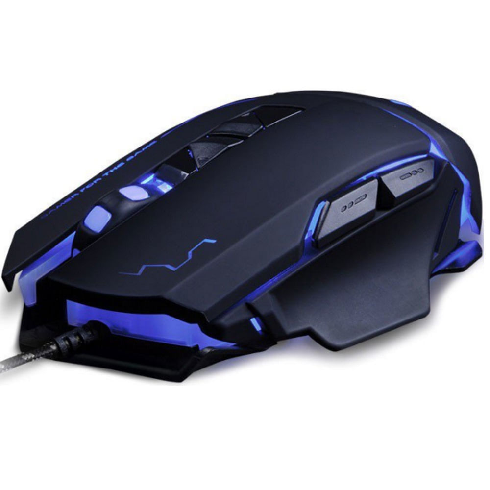 Mouse Gamer - USB - Multilaser Warrior - MO261 - (3200 DPI, Preto) - waz
