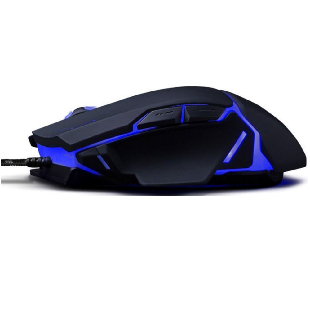Mouse Gamer - USB - Multilaser Warrior - MO261 - (3200 DPI, Preto) - waz