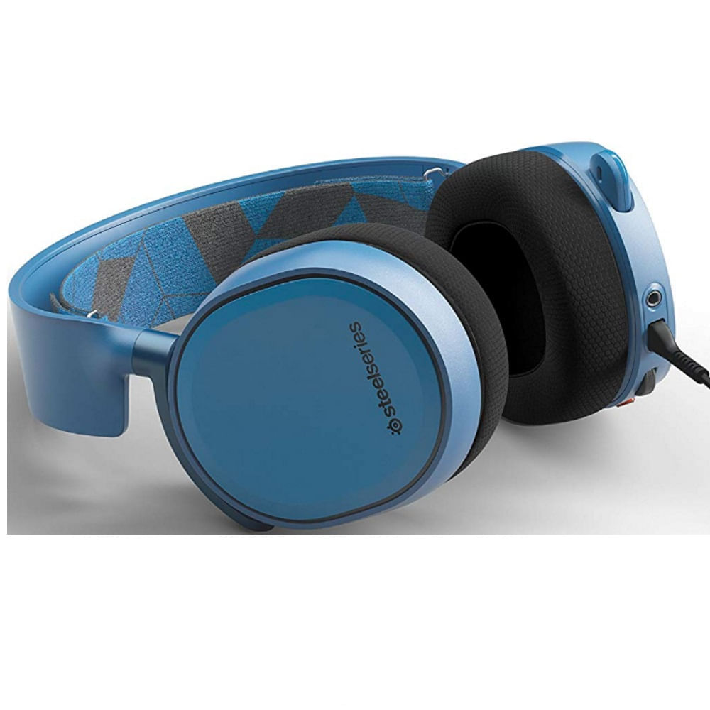 Fone de Ouvido (c/ mic) - 3,5mm Headset SteelSeries ARCTIS 3 Azul - 61436 - waz