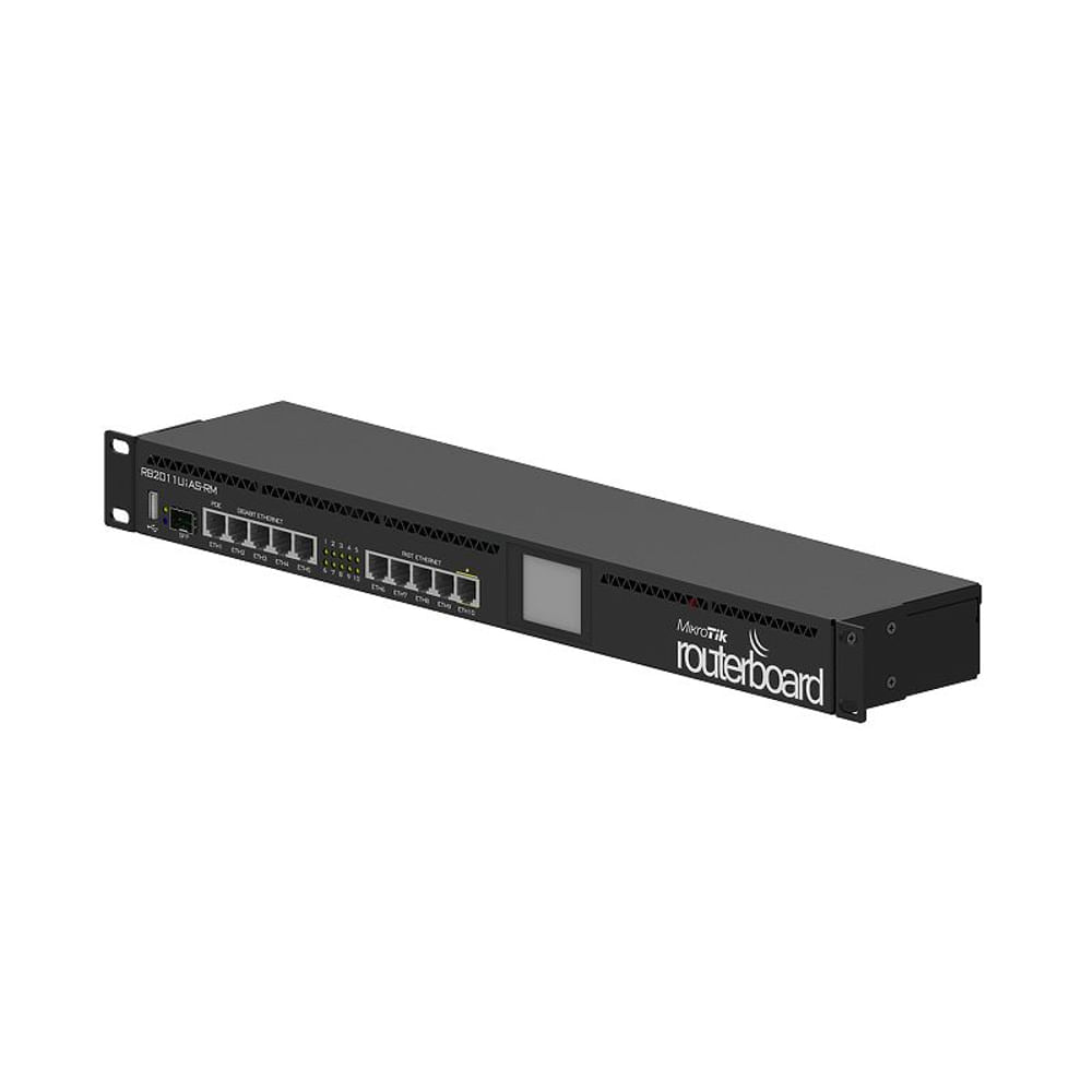 Roteador Mikrotik RB2011UiAS-RM Routerboard (5x LAN 10/100, 5x LAN ...