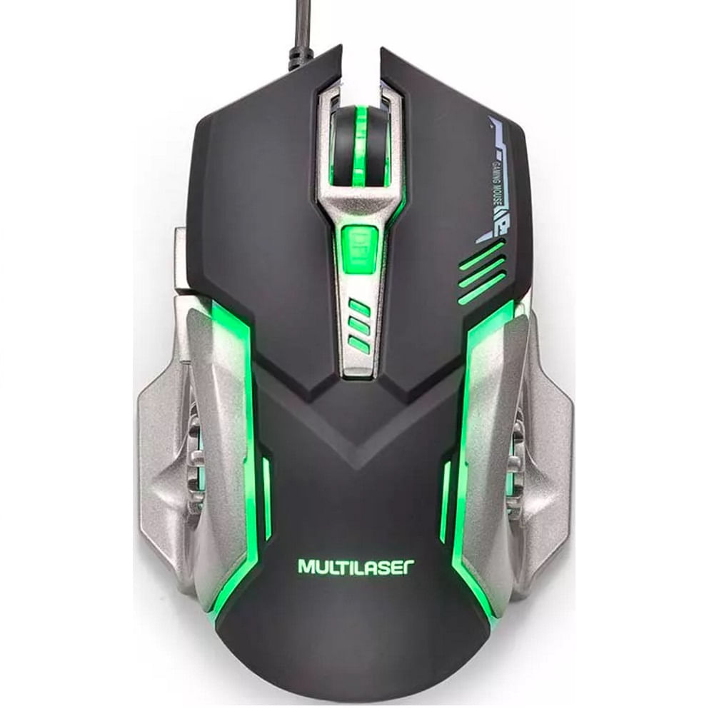 Mouse Gamer - Multilaser 2400 DPI Preto - MO269 - waz