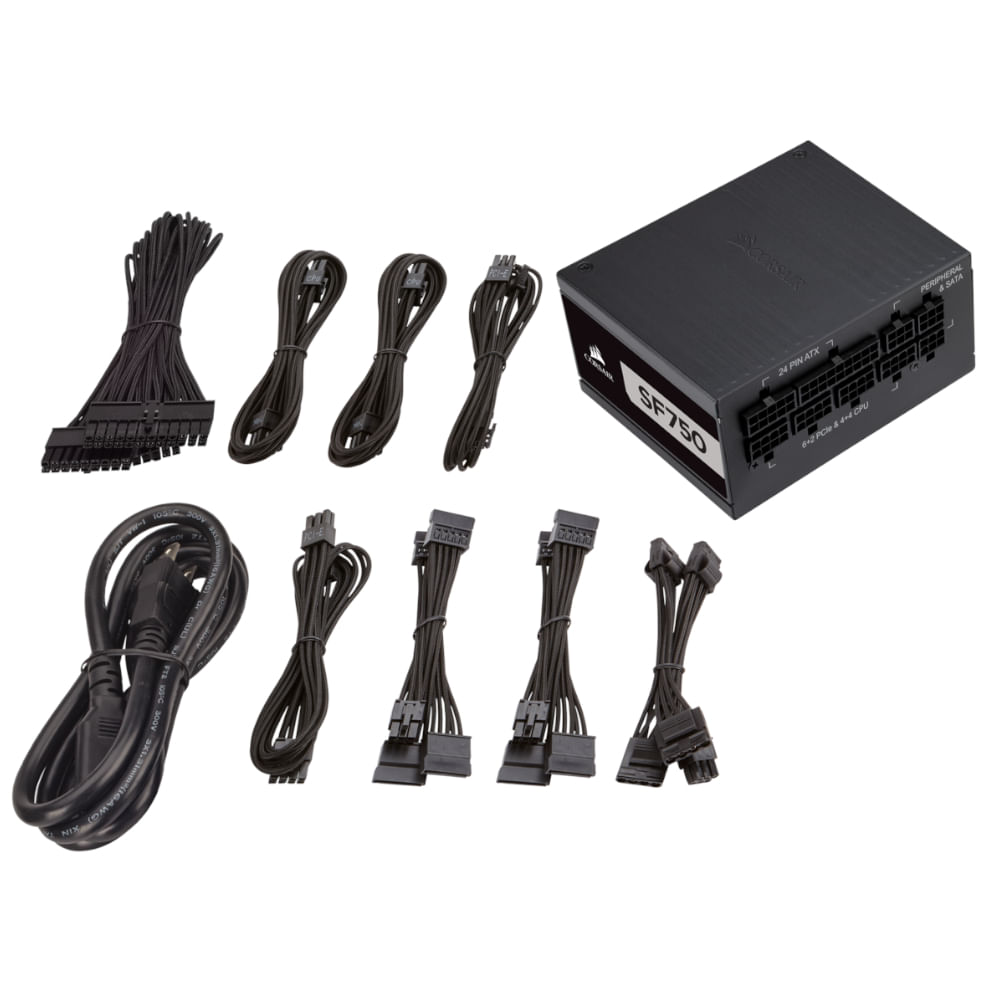 Fonte SFX - 750W - Corsair SF Series - Preta - CP-9020186-NA - waz