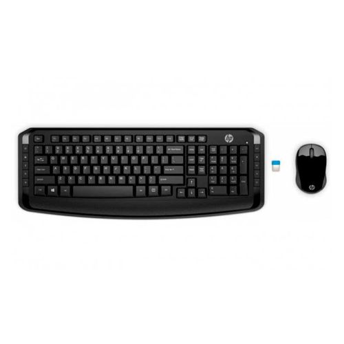 Teclado e Mouse - Sem Fio - HP 300 - 3ML04AA#AC4 - Preto - waz