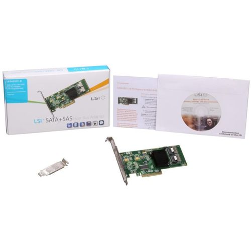 Controladora SAS/SATA - PCI-E - LSI SAS 9211-8I (6GBps, 8 portas, RAID ...