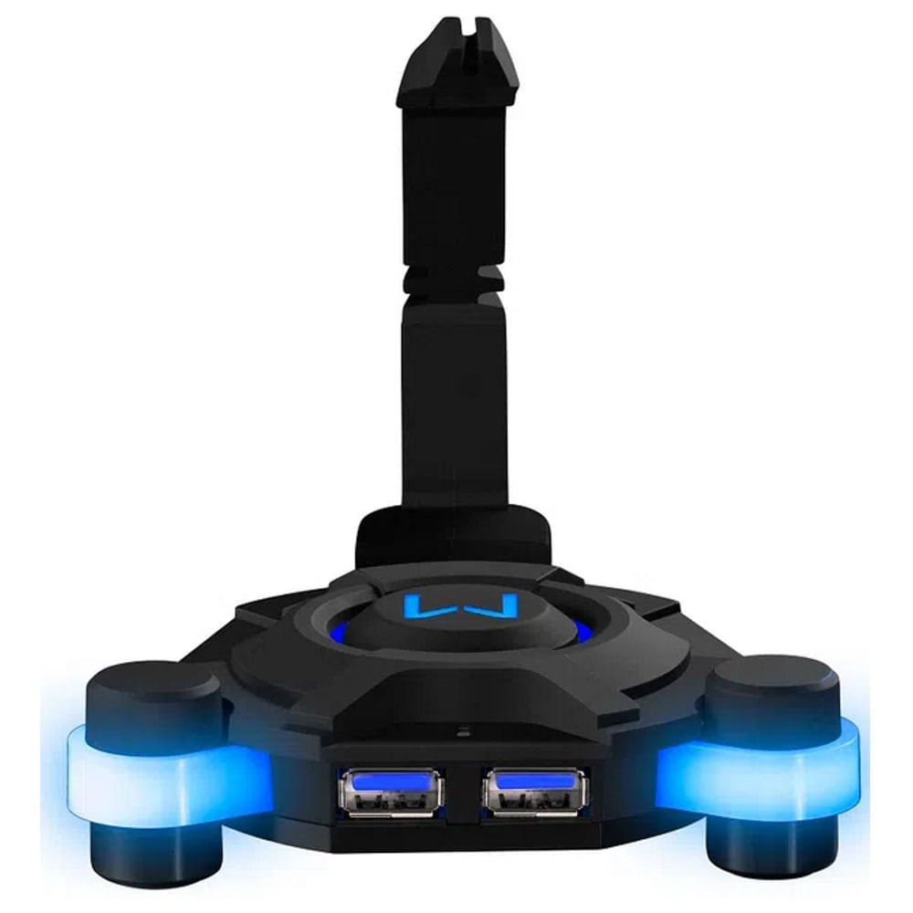 Hub USB 3.0 - 4 portas - Multilaser Gamer Warrior - Preto - AC293 - waz