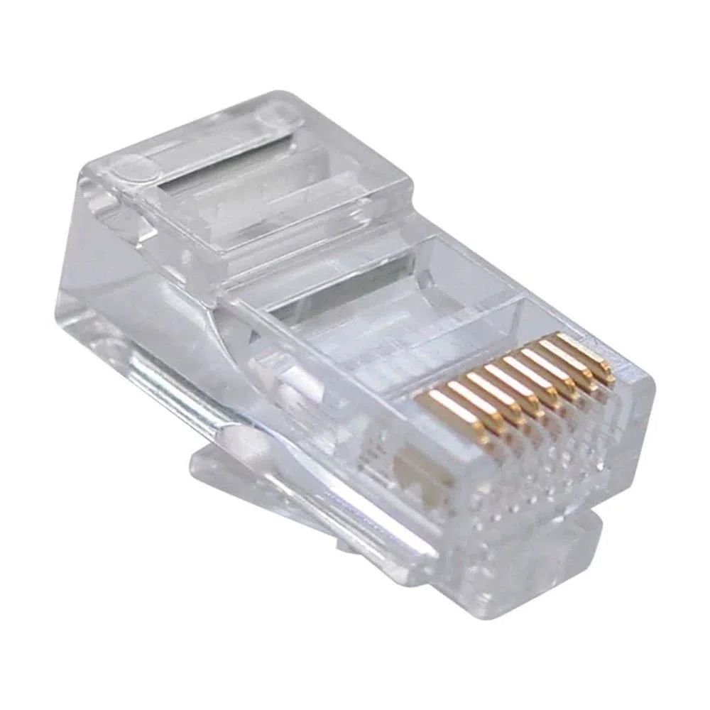 Conector RJ-45 p/ Cabo de Rede macho (Cat 5e) - 8X8 - Blindado - waz
