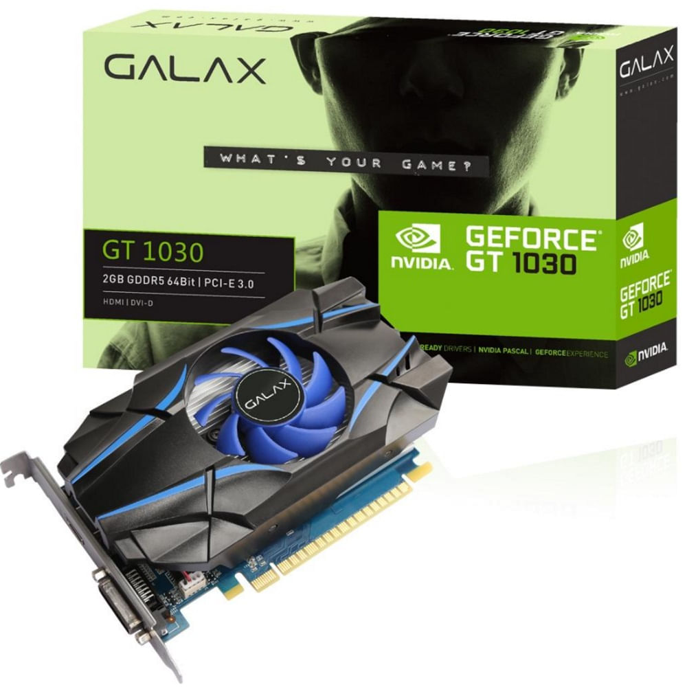 Placa de vídeo - NVIDIA GeForce GT 1030 (2GB / PCI-E) - Galax ...