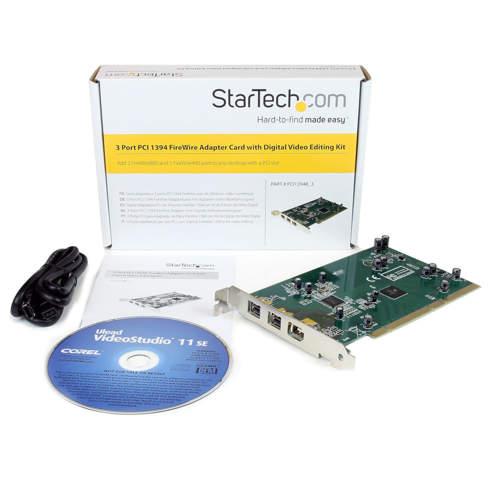Controladora Firewire 800/400 - PCI-E - StarTech 1394B - waz