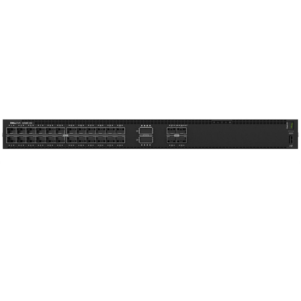 Switch 28 portas DELL S4128F 10GbE SFP+, 2 portas 100Gb QSFP28 (1Gb ...