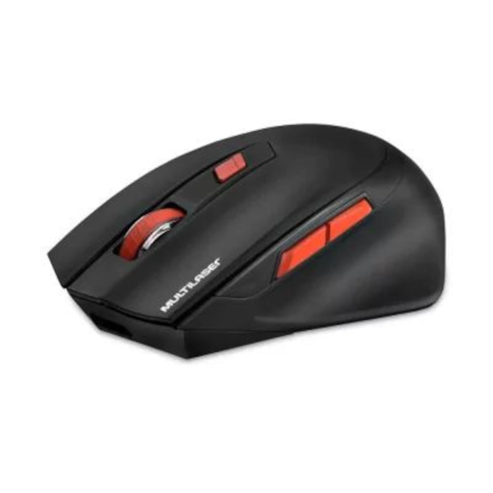 Mouse Gamer - USB - Multilaser - MO295 (2400 DPI - Preto Emborrachado ...