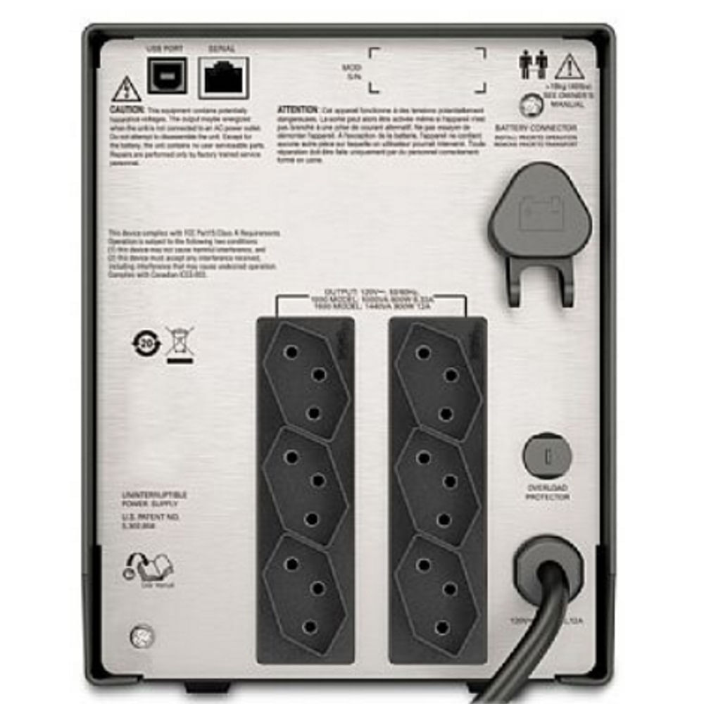 No-Break 1500VA (110V/110V) APC Smart UPS - SMC1500-BR - waz