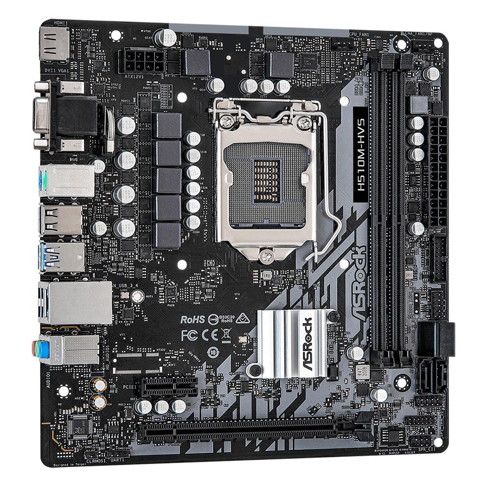 Placa mãe LGA 1200 - ASRock H510M-HVS (Micro ATX) - waz