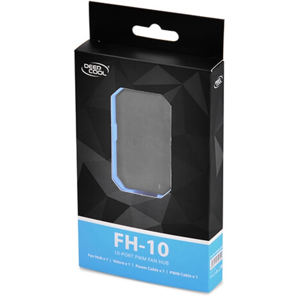 Controlador p/ 10 fans - Deepcool - FH-10 - DP-F10PWM-HUB (Preto) - waz