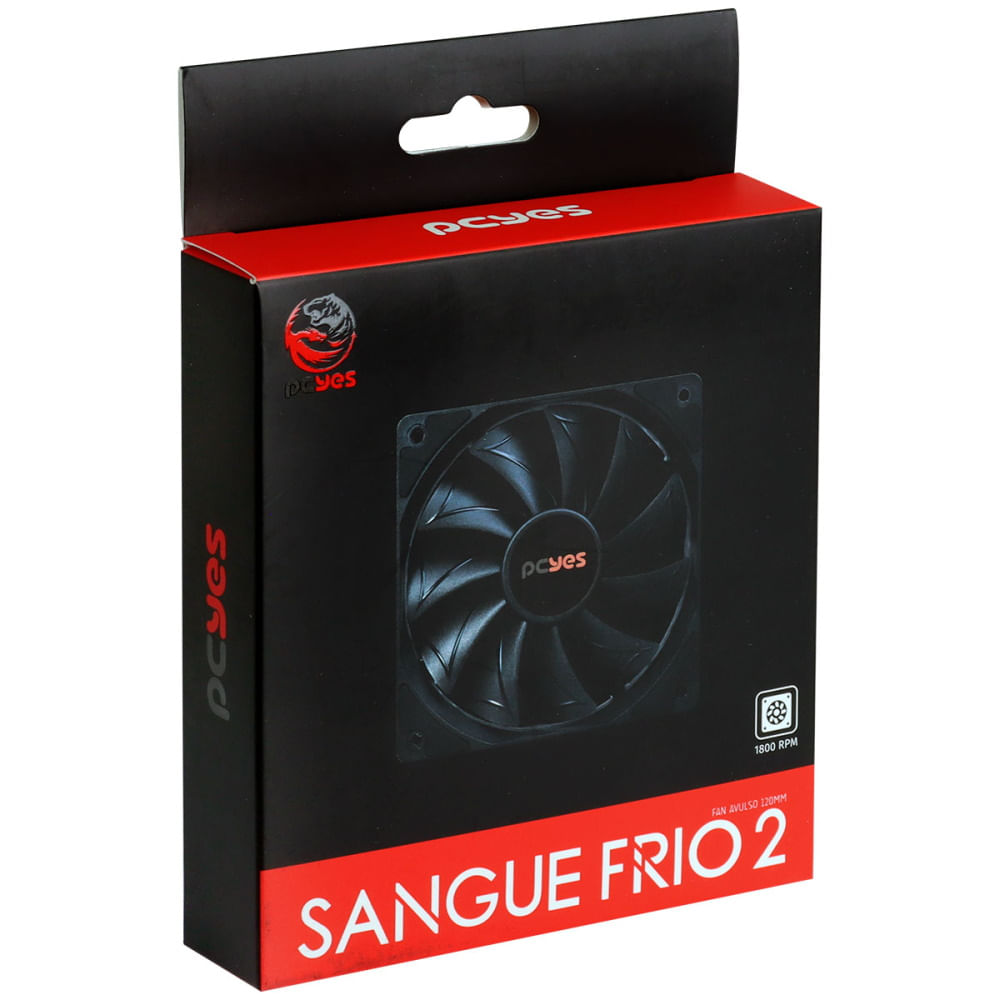 Cooler Gabinete 120mm PCYES Sangue Frio 2 - FGSF2 - waz